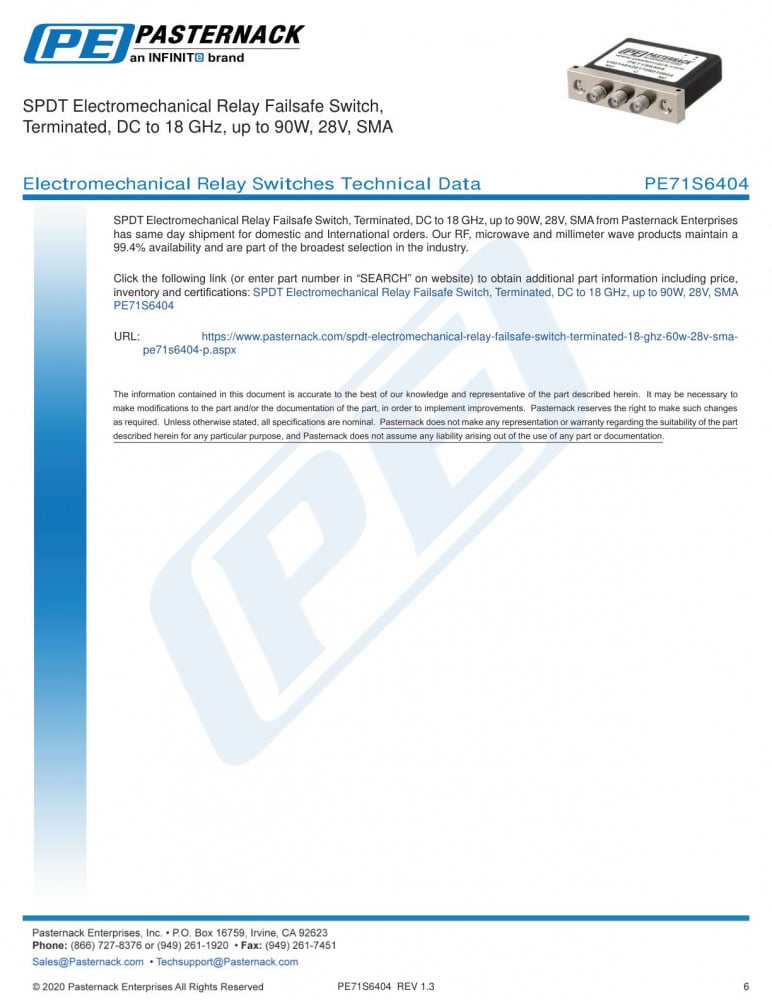 PE71S6404 technical document page 6