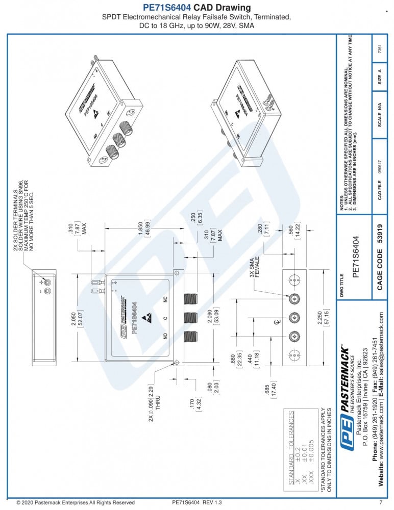 PE71S6404 technical document page 7
