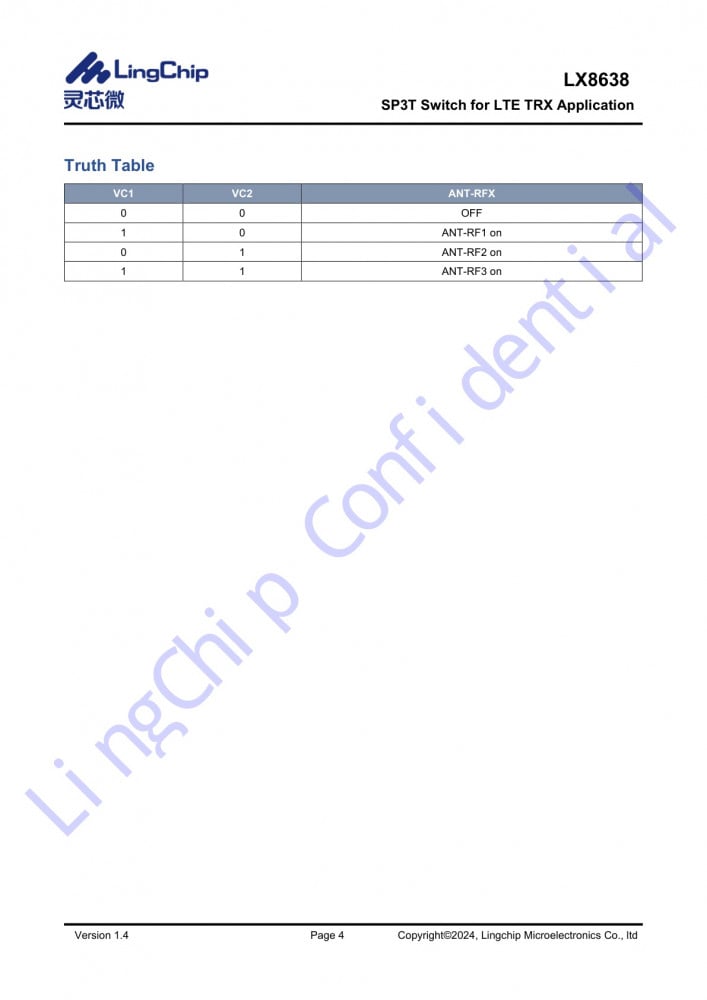 LX8638 datasheet page 4