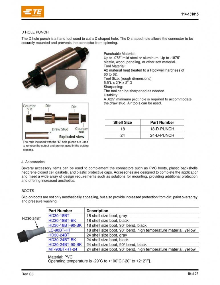 DEUTSCH HDP20 technical document page 10