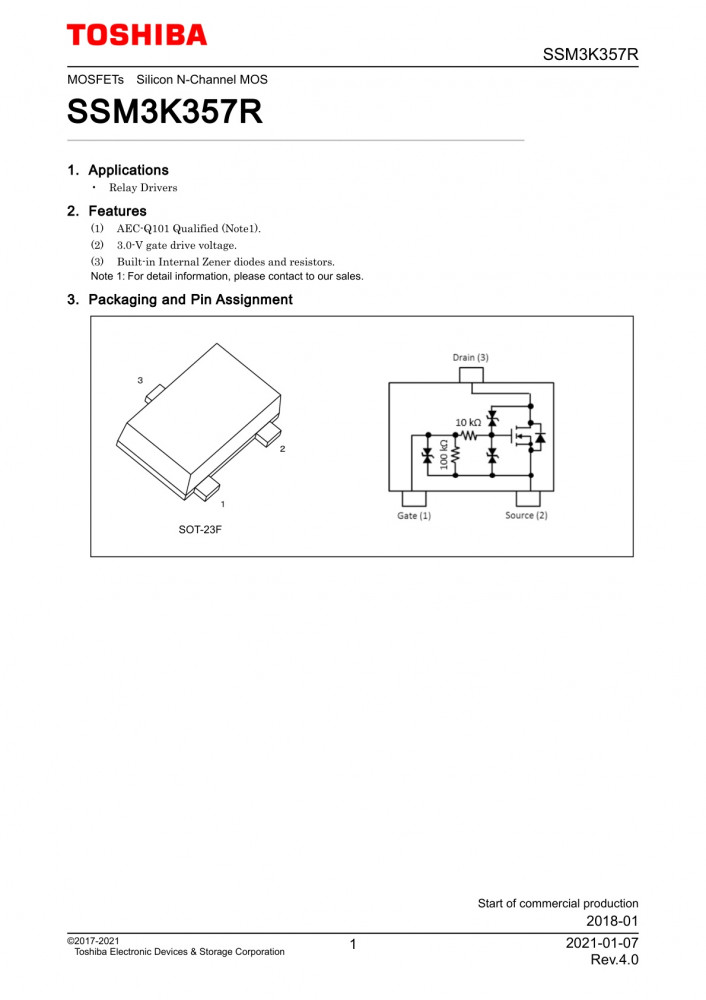SSM3K357R,LF datasheet page 1