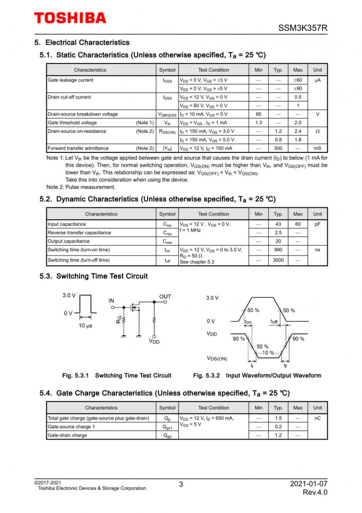 SSM3K357R,LF datasheet page 3