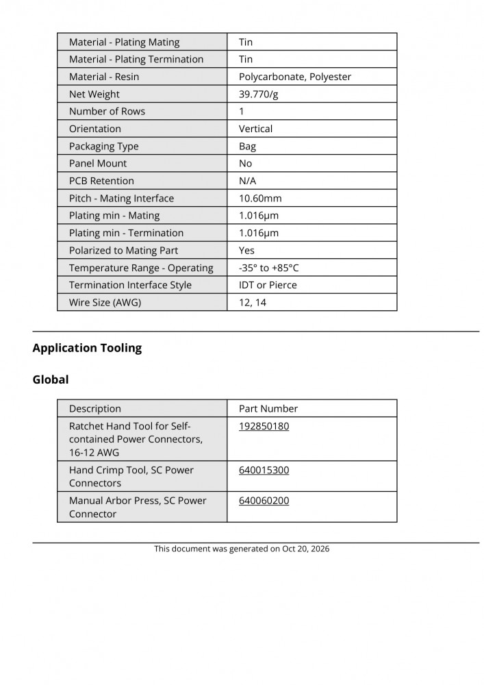 MOLEX 194011000 document page 3