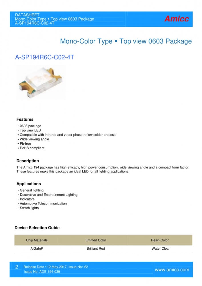 A-SP194R6C-C02-4T approval sheet page 2