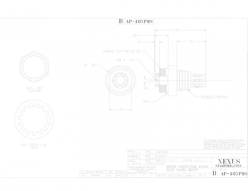 Amphenol AP-107PMS engineering drawing