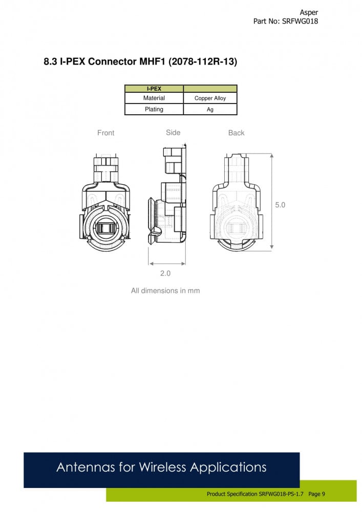 SRFWG018-100 datasheet page 9