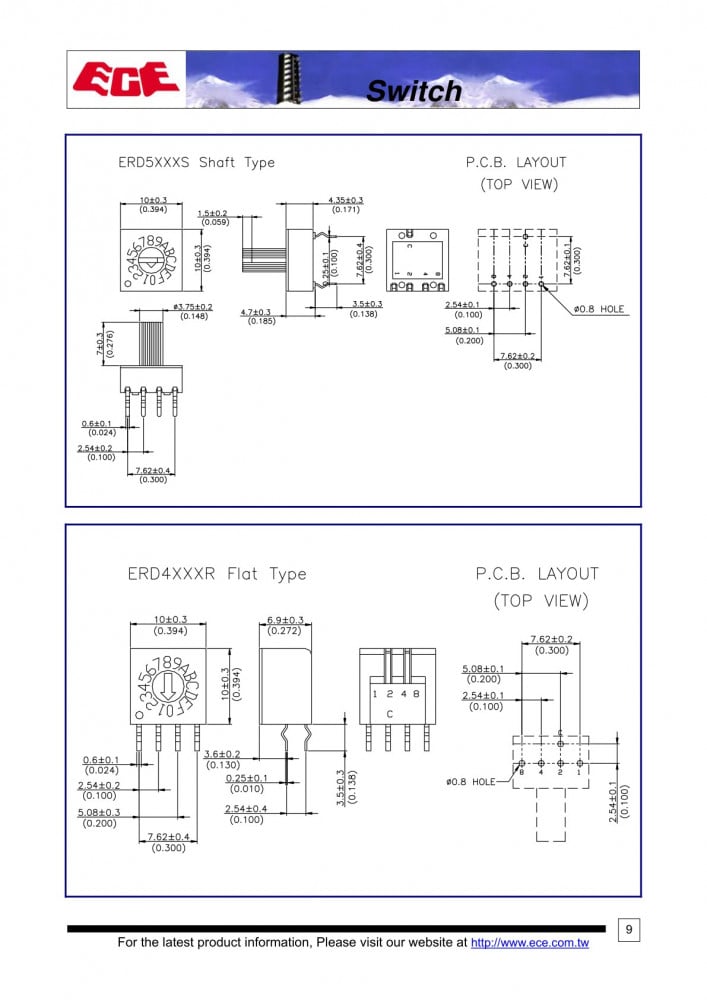 ECE ERD series datasheet page 9