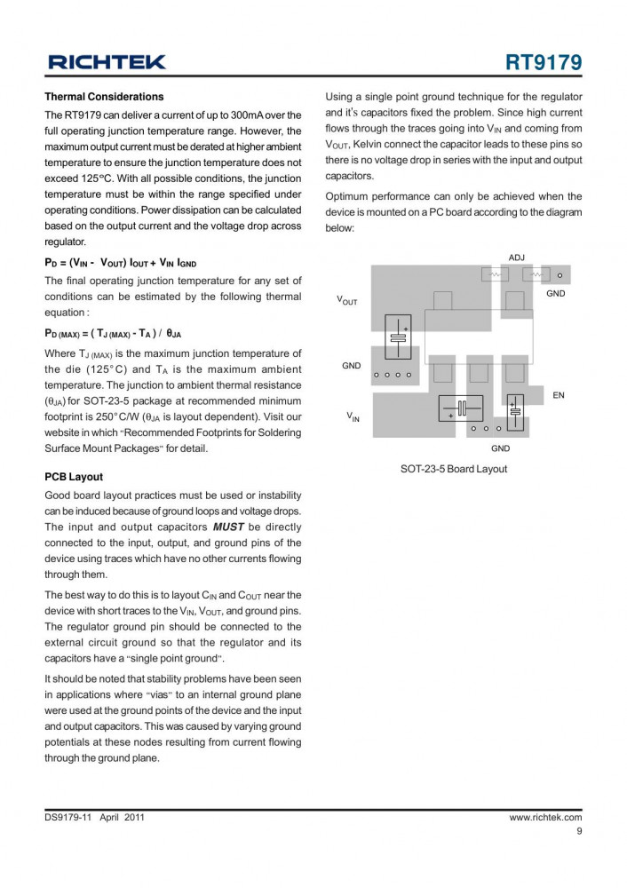 RT9179 datasheet page 9