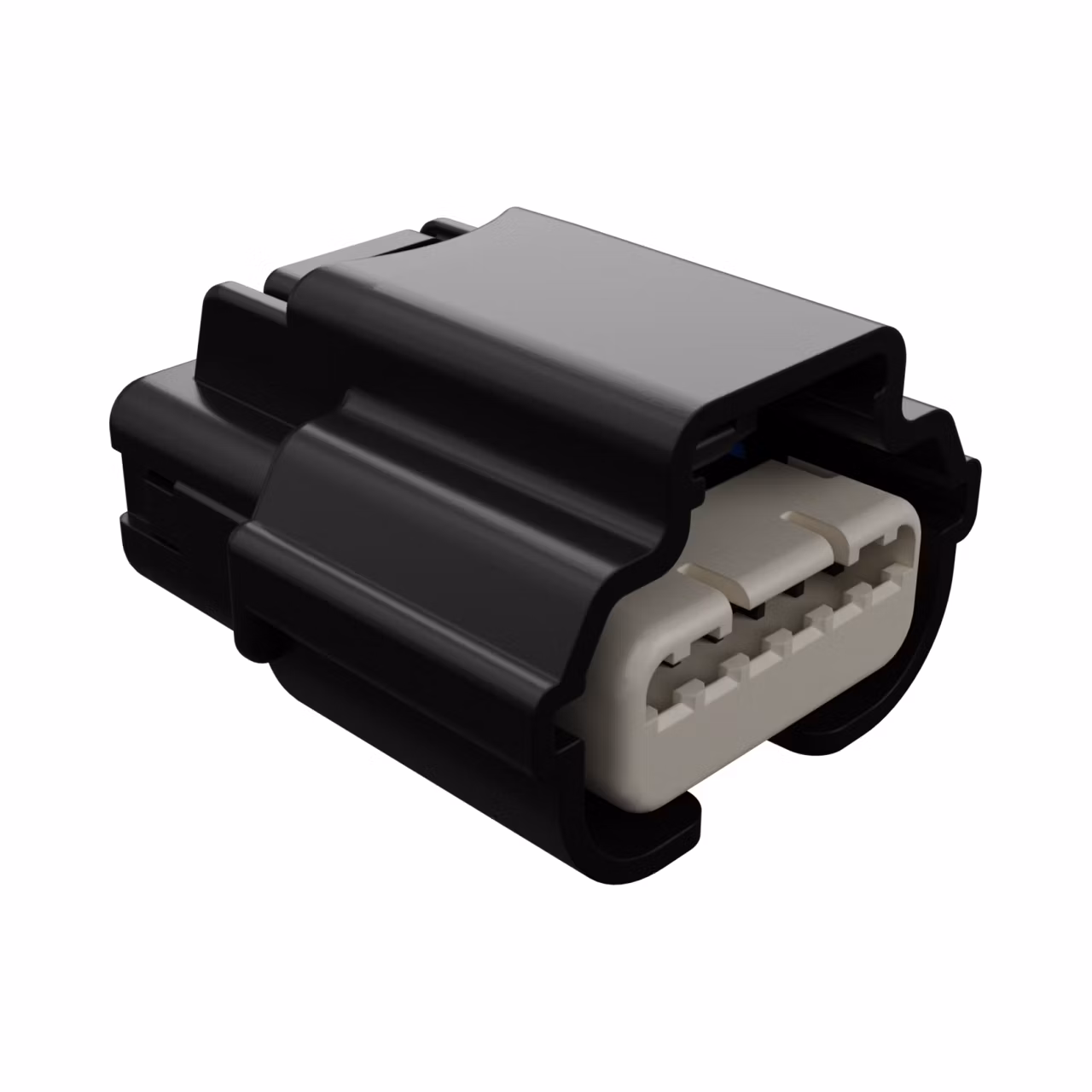 2.54mm MX64 Sealed Crimp Housing, Single Row, Kaizan Terminals, Black, 6  Circuits, Key A, without CPA Lock, Terminal 6 Plugged for sale