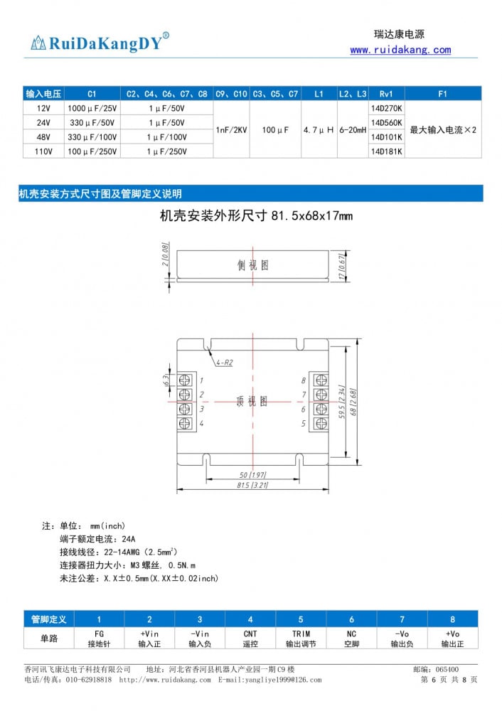 RMF150-110S48 datasheet page 6