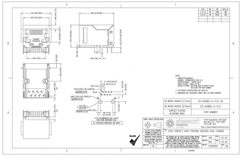 SS-6488S-A-FLS-50 technical drawing page 1