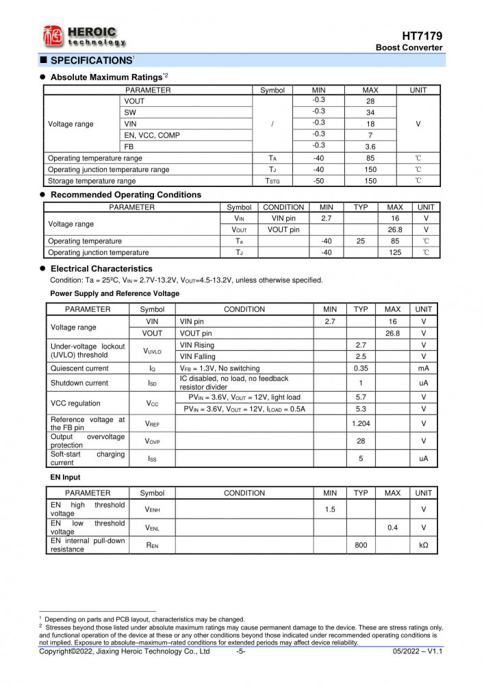 HT7179 datasheet page 5