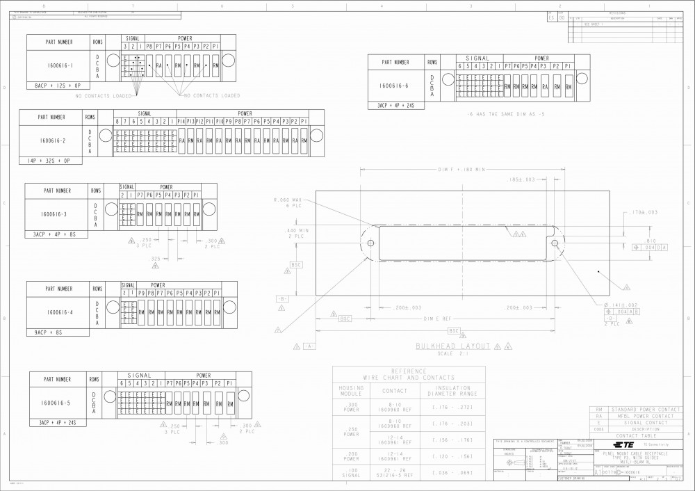 TE Connectivity 1600616 drawing page 2