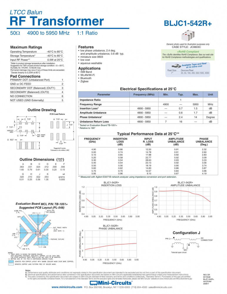 BLJC1-542R+ product technical document image