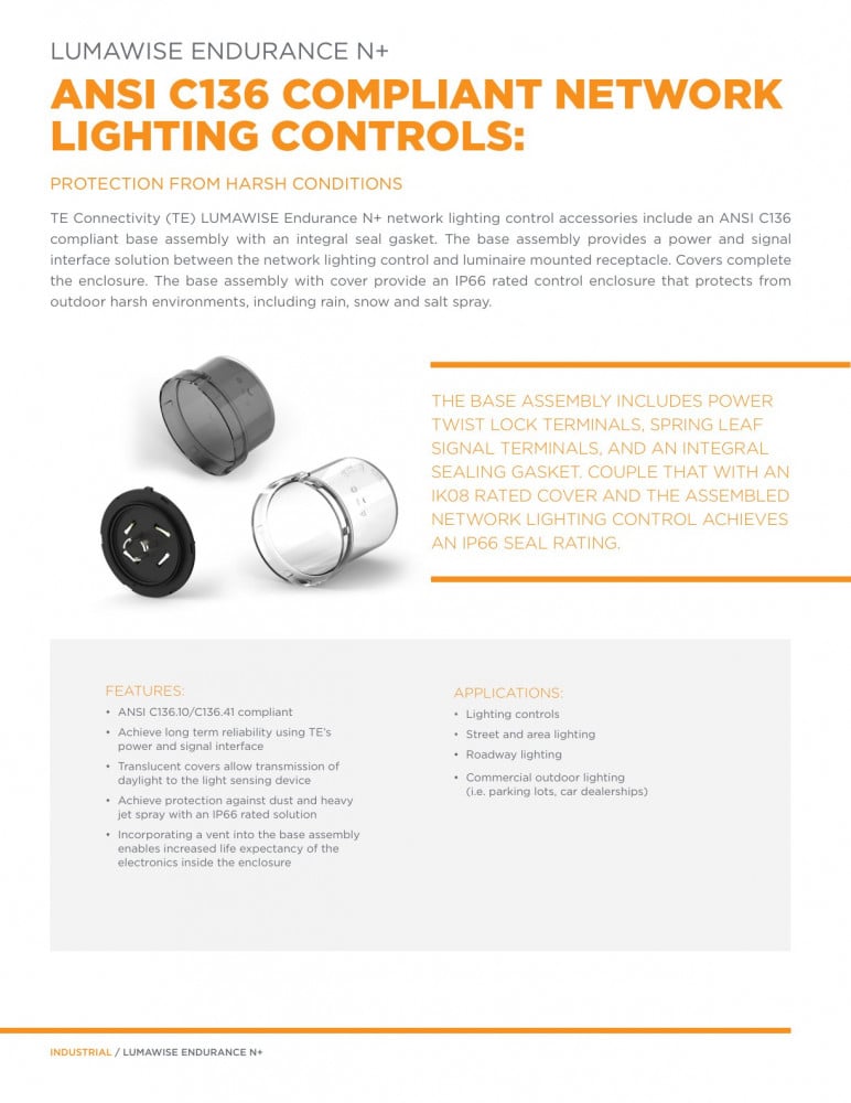 TE Connectivity LUMAWISE Endurance N+ documentation page 1