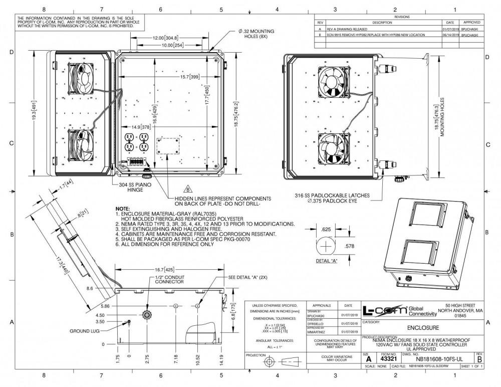 NB181608-10FS-UL technical document page