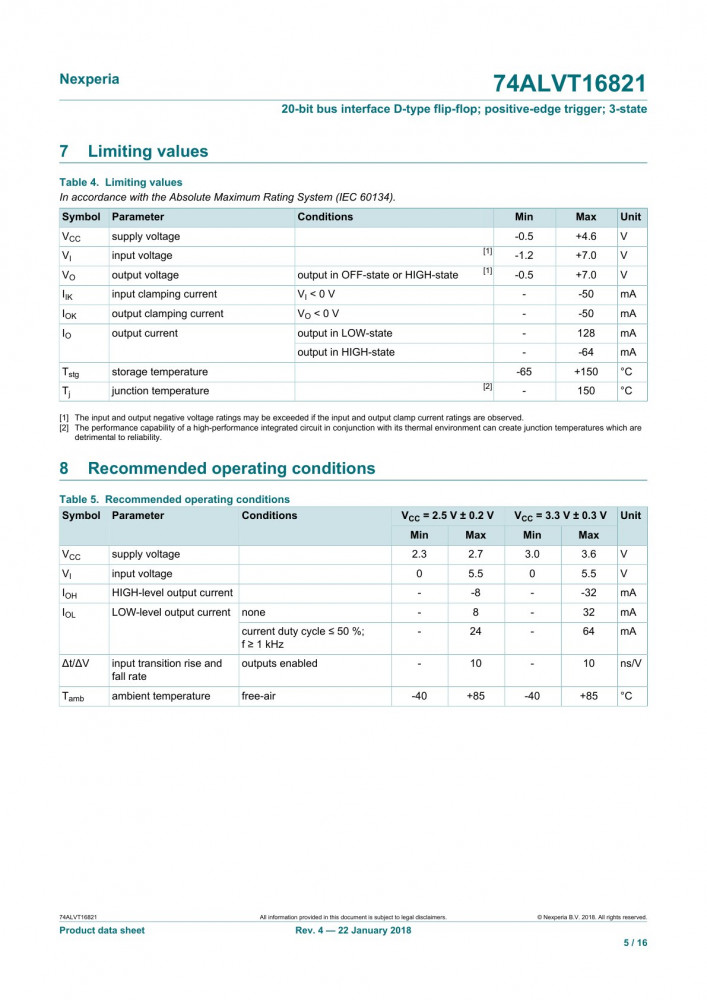 74ALVT16821DL,518 datasheet page 5