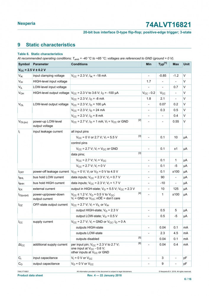 74ALVT16821DL,518 datasheet page 6