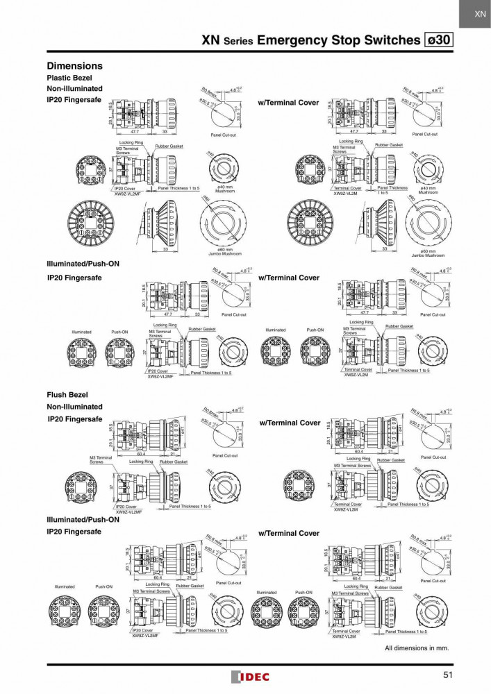 IDEC XN Series documentation page 5