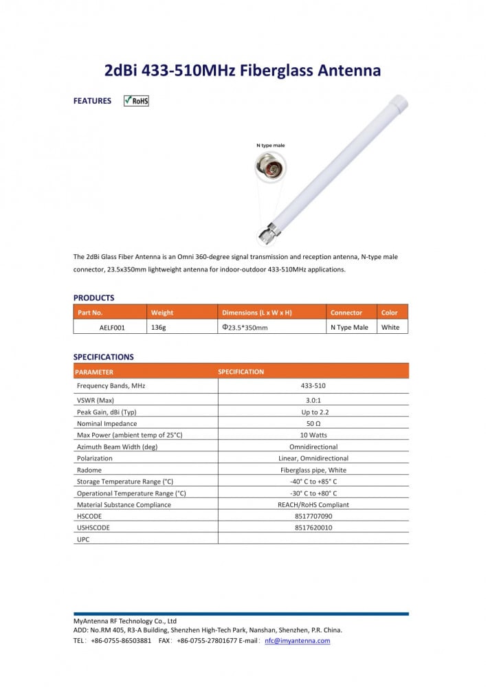AELF001 datasheet page 1