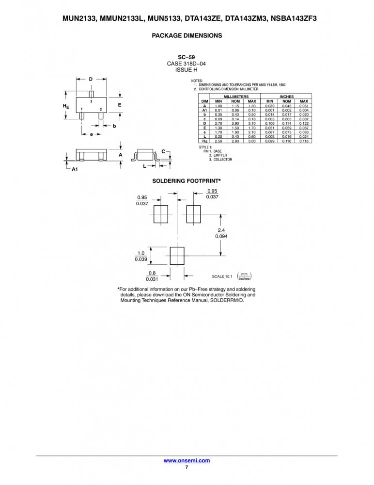 MUN5133T1G datasheet page 7