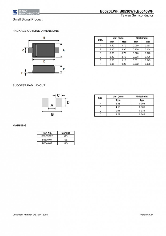 B0530WF datasheet page 4