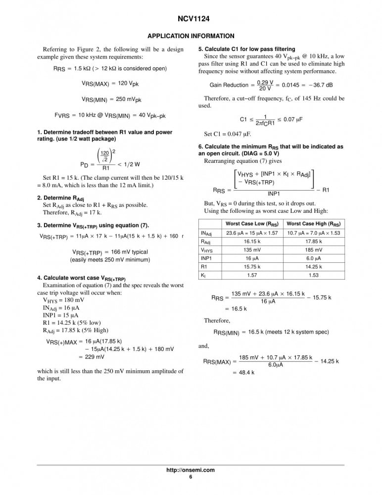 NCV1124DR2G datasheet page 6