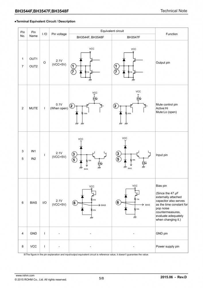 BH3544F-E2 datasheet page 5