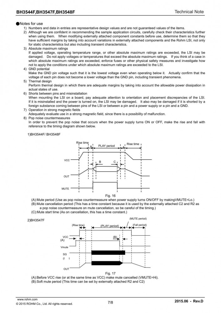 BH3544F-E2 datasheet page 7
