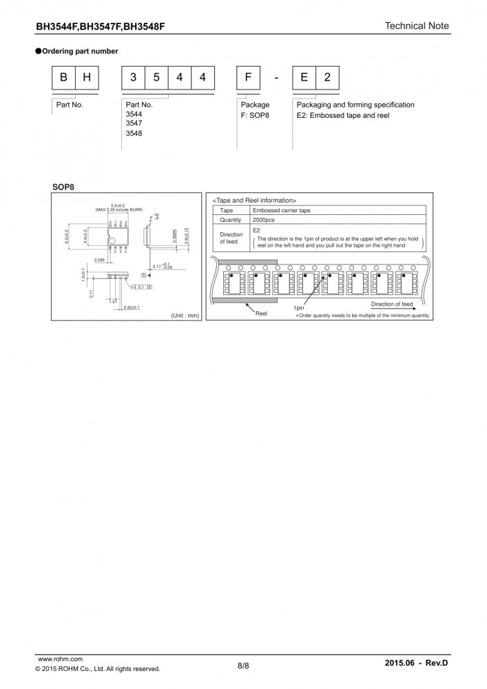 BH3544F-E2 datasheet page 8