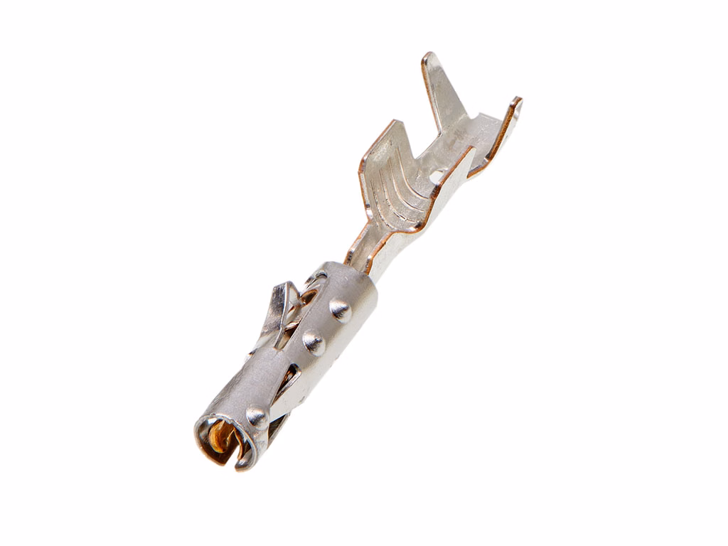 0.635mm CMC CP Female Terminal, Tin Plated with Selective 1.27µm Gold in Contact Area, for Square 0.6mm x 0.6mm Pins, Wire Size 0.22-0.44mm² for sale