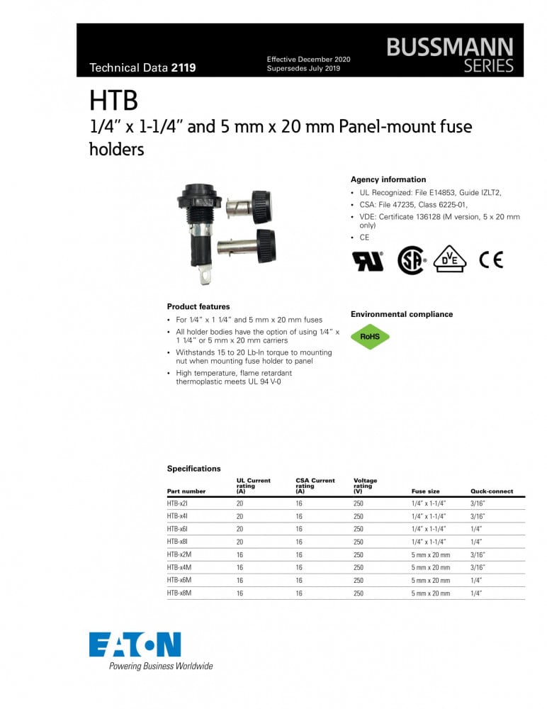 EATON HTB technical document page 1