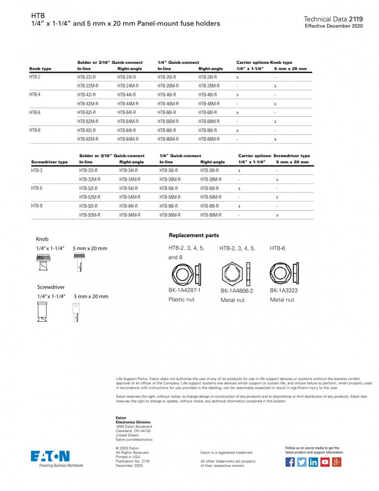 EATON HTB technical document page 3