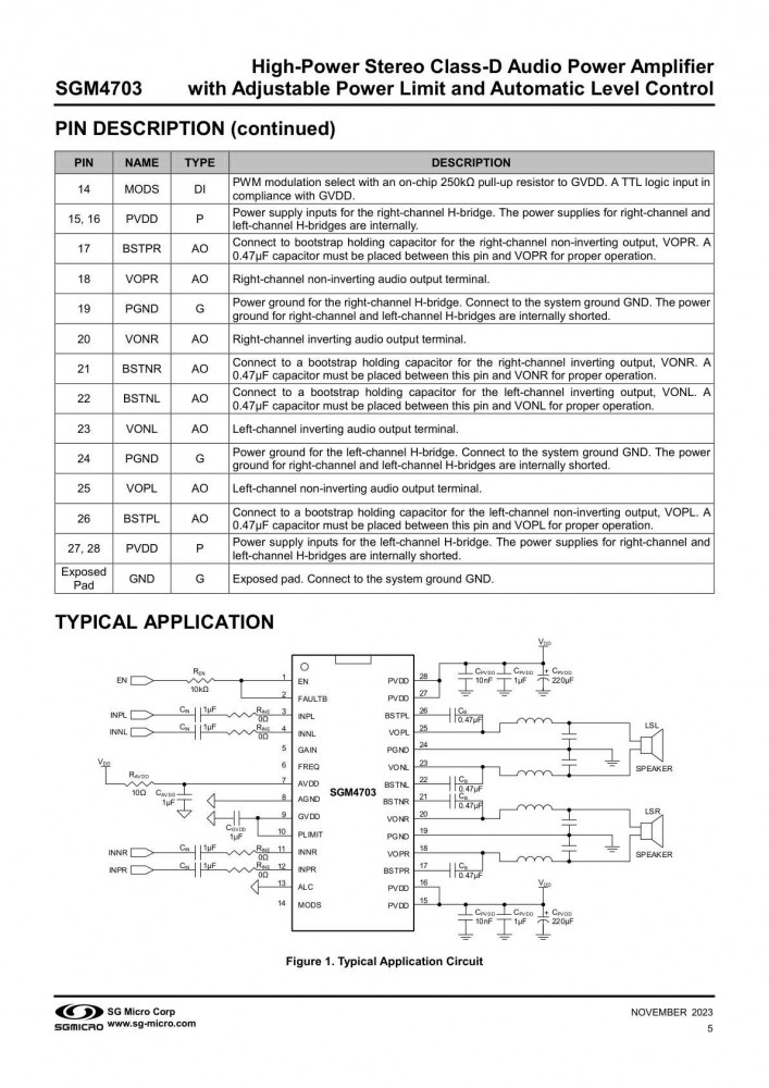 SGM4703 datasheet page 5