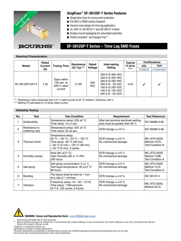 SF-3812SP-T datasheet page 1
