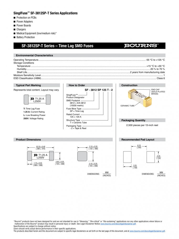 SF-3812SP-T datasheet page 2
