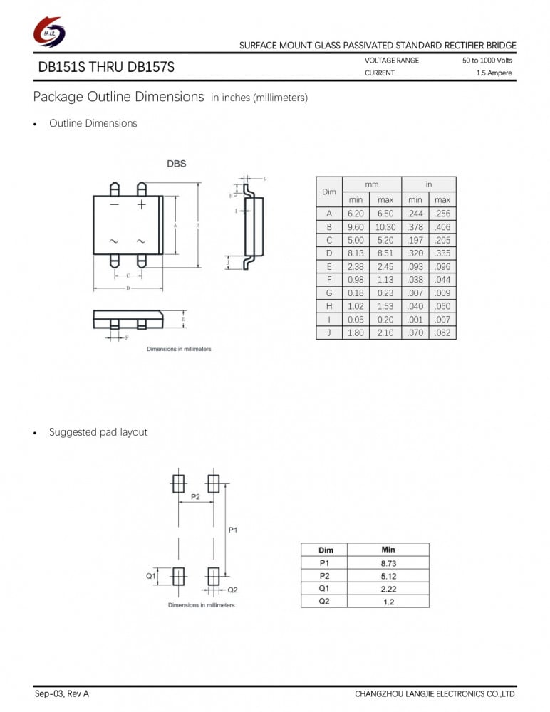 DB157S datasheet page 3