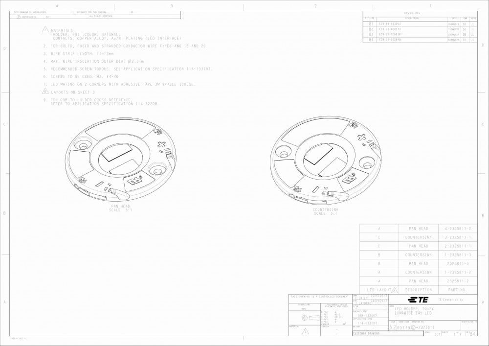 TE Connectivity 1-2325811-2 drawing page 1