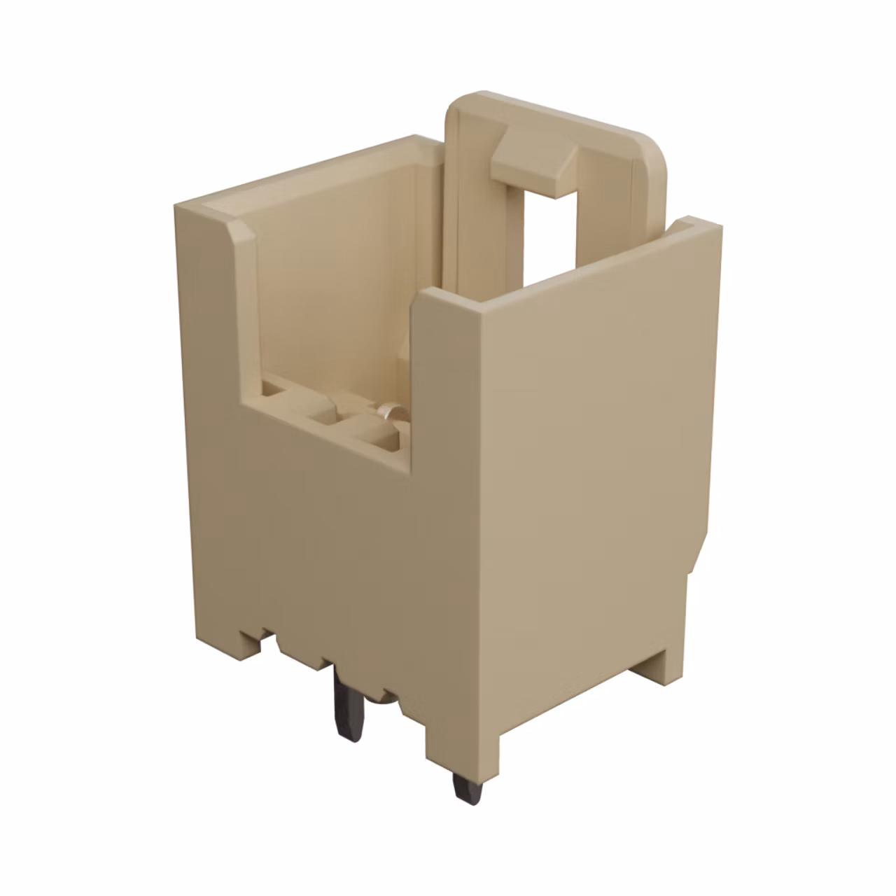 Appli-Mate RAST 2.5 Header, Vertical, 3 Circuits, Blocked Position Key D, Glow-Wire Capable, with Latch, Natural for sale