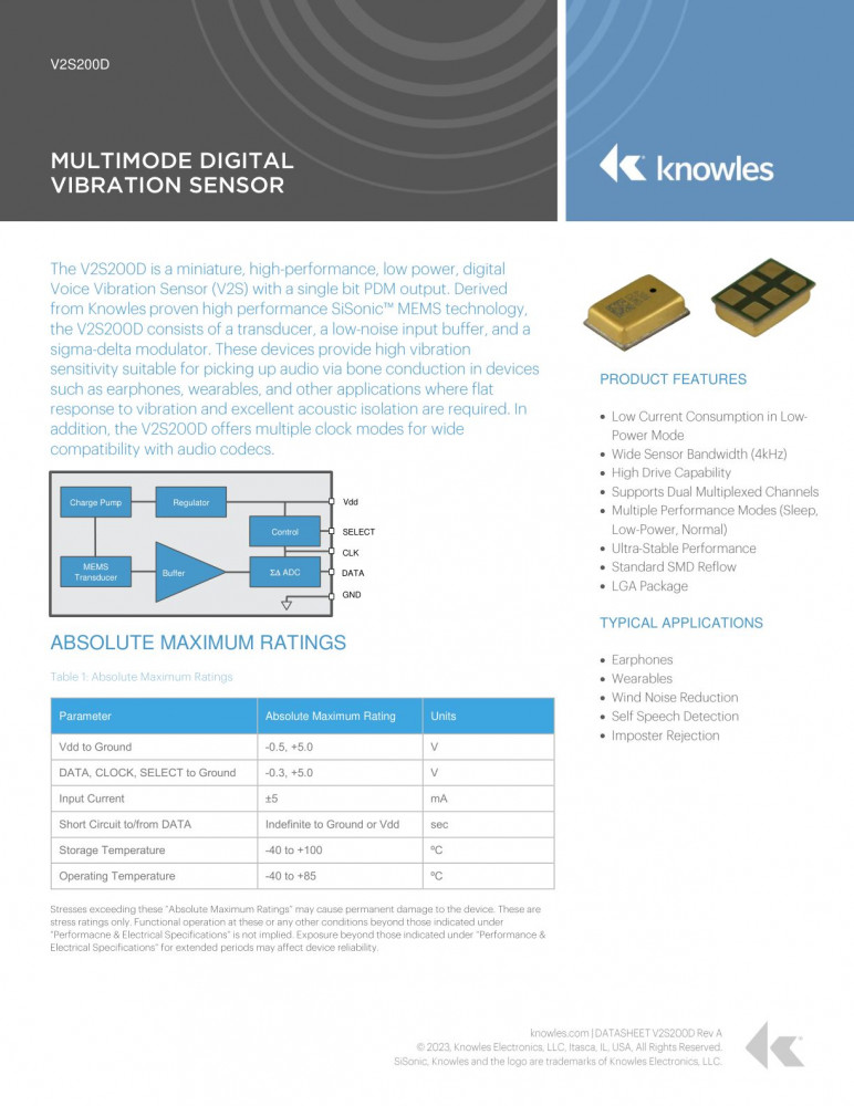 V2S200D datasheet page 1