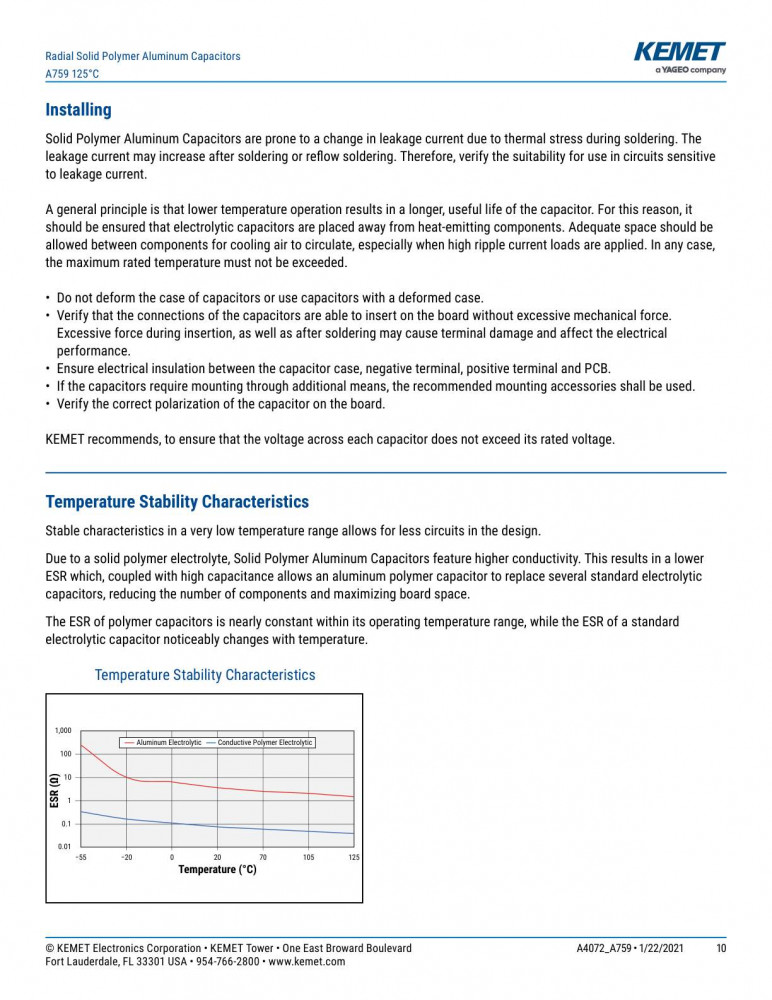 KEMET A759 datasheet page 10