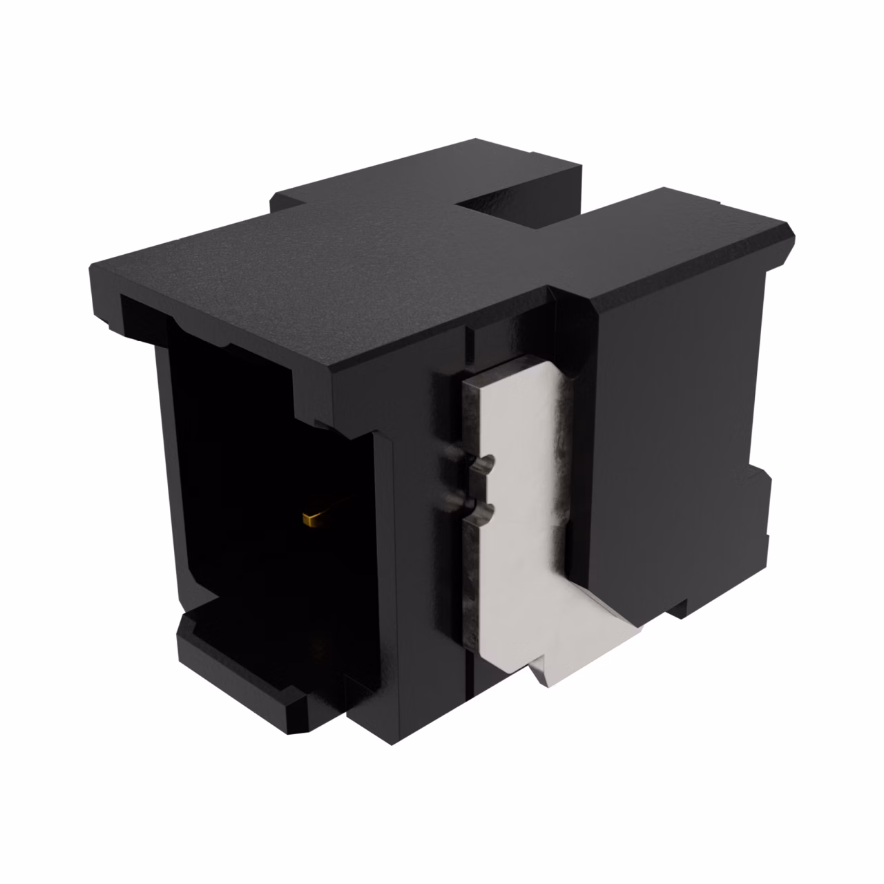 Micro-One Wire-to-Board Header, Right-Angle, 2.00mm Pitch, Single Row, Glow-Wire Capable, Surface Mount, 2 Circuits, Gold Plating, Black for sale