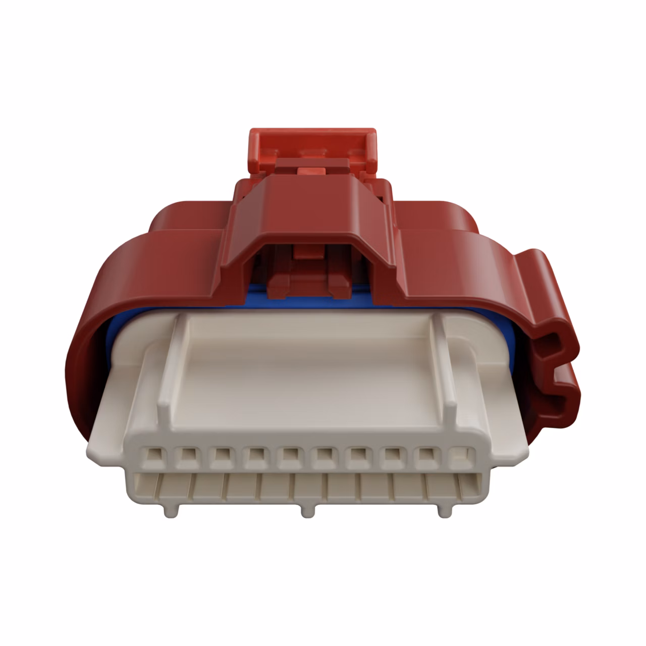 Squba Sealed Receptacle Assembly with CPA, 1.80mm Pitch, Single Row, 10 Circuits, Red for sale