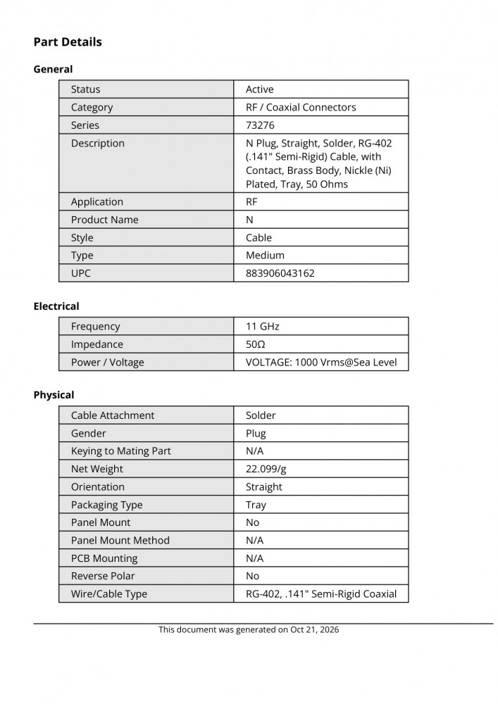 Product document image 2 for MOLEX 732760700
