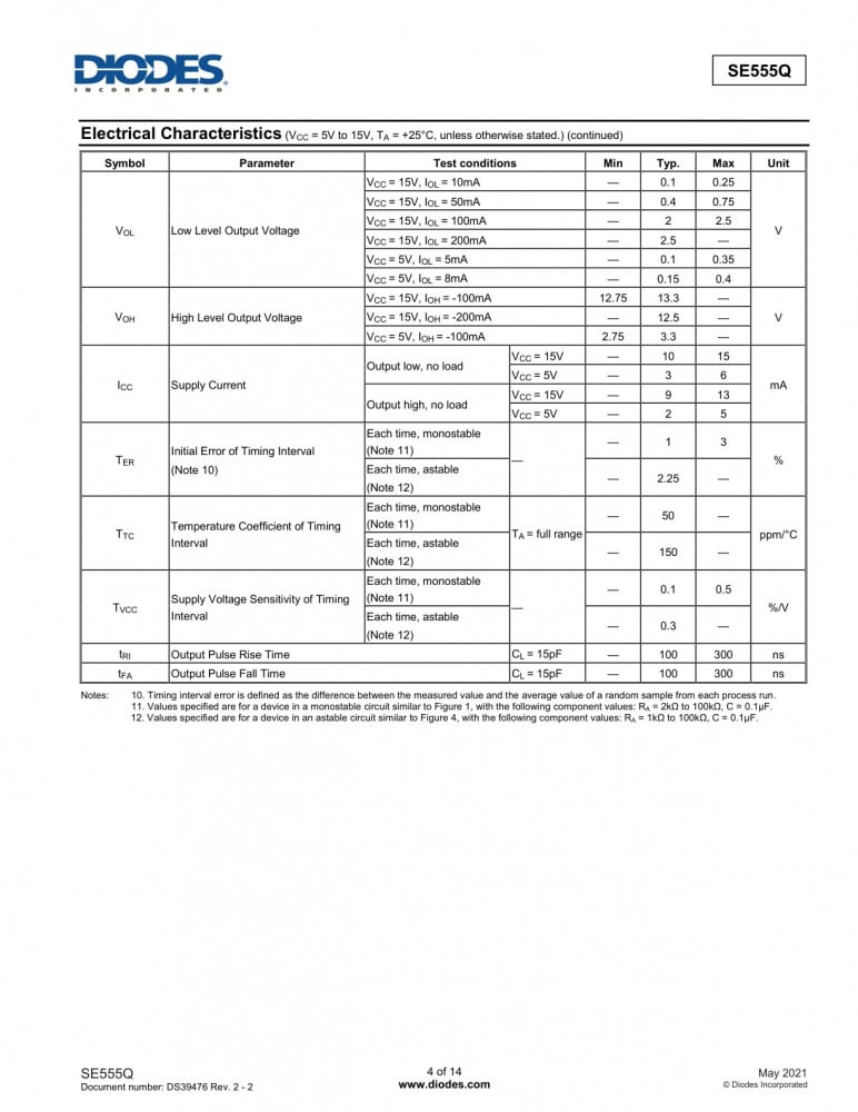 SE555QS-13 datasheet page 4