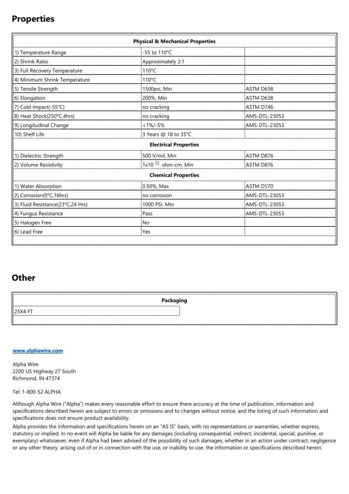 Alpha Wire F7503/8 BK103 specification page 2