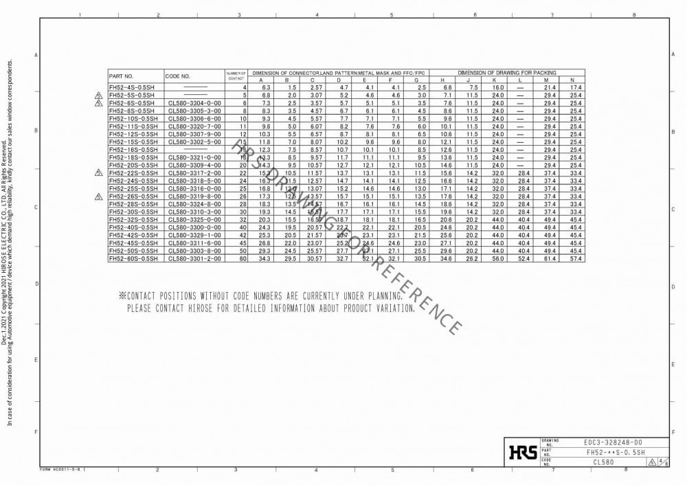 HRS FH52 mounting instructions