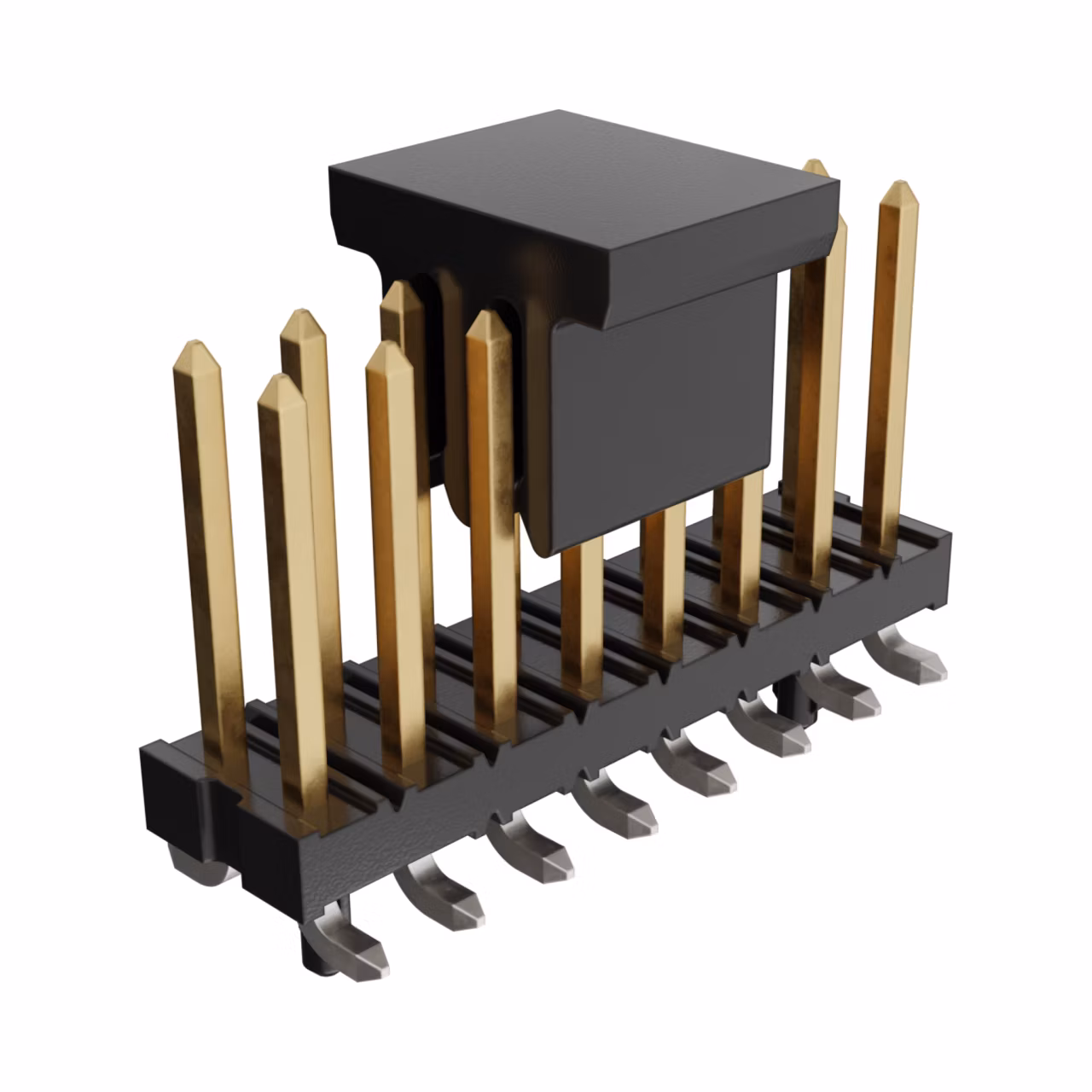 Milli-Grid Header, Vertical, Surface Mount, 24 Circuits, 0.38µm Gold (Au) Plating, Mating Pin Length 3.80mm, with Cap and Pegs, Tape and Reel, Lead-Free