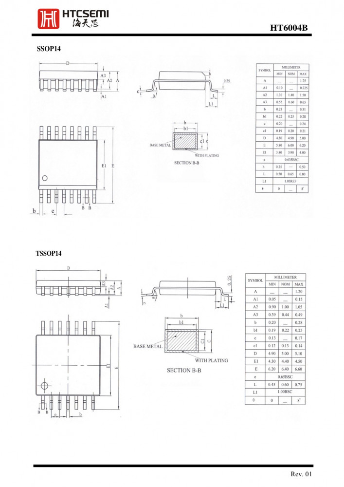 HT6004BRZ datasheet page 4