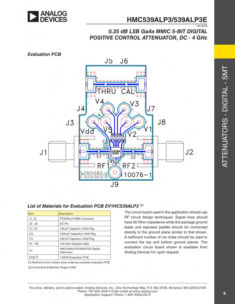 HMC539ALP3E datasheet page 6